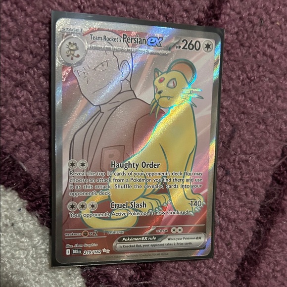 Pokemon | Other | Pokemon Team Rockets Persian Ex Card Multicolor ...